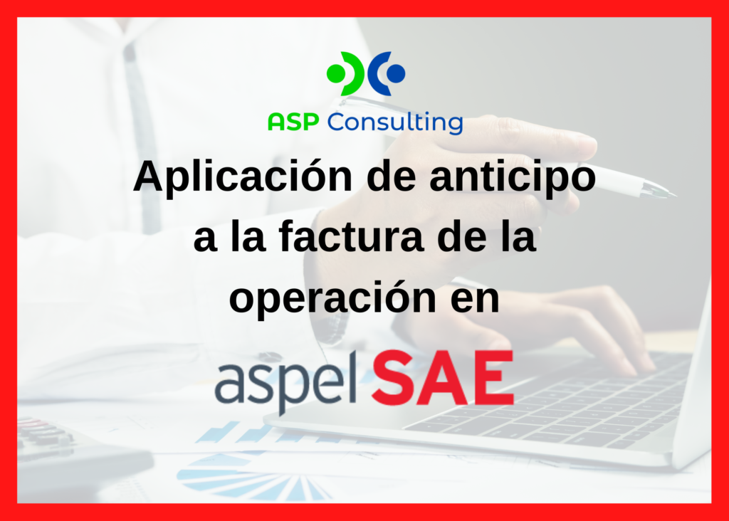 Aplicación del anticipo en SAE